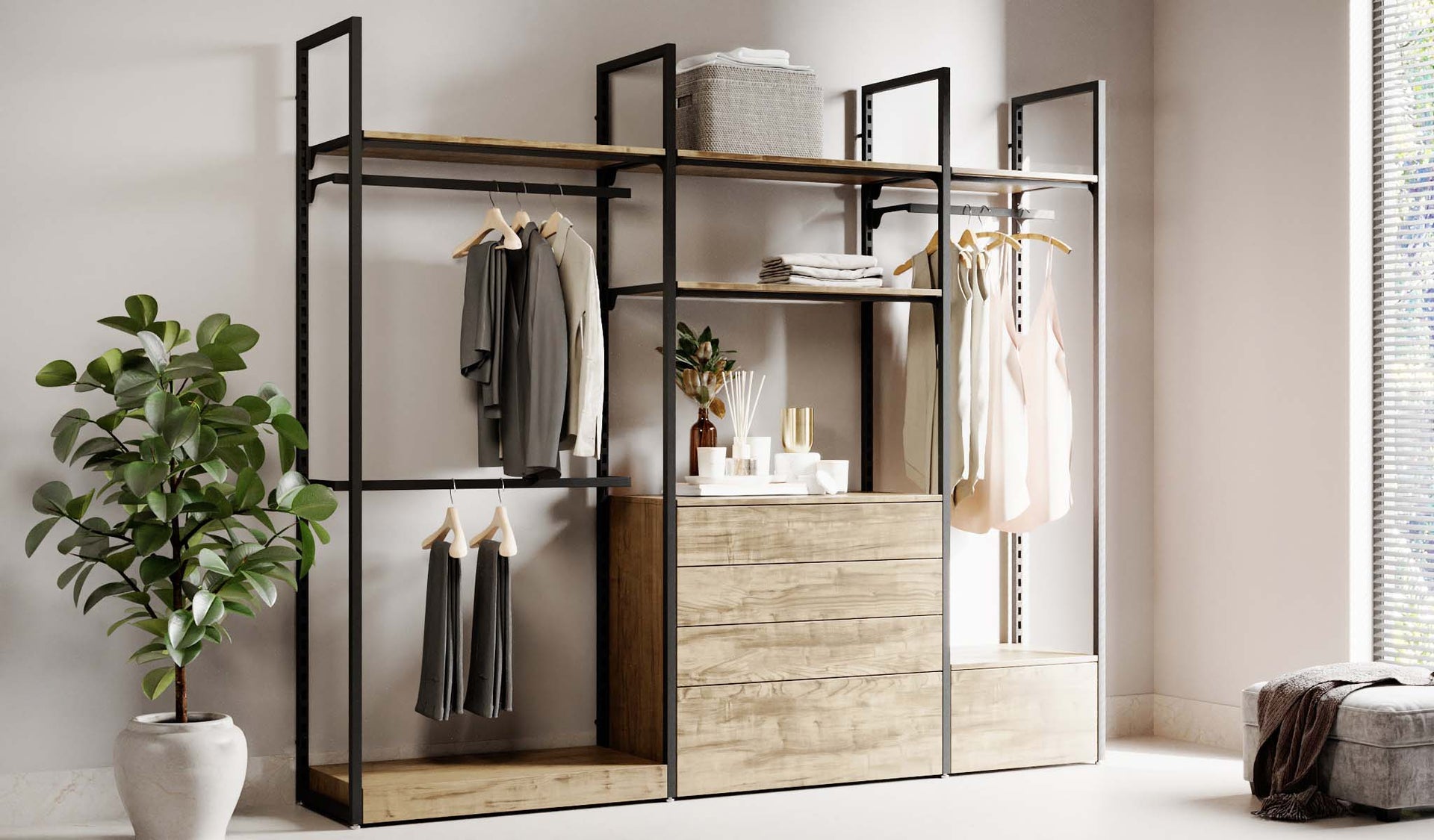 Teak wood shelving | Mandai Design